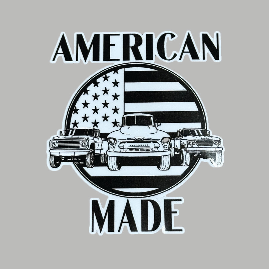 American Made Sticker Black & White – Hodson Motors